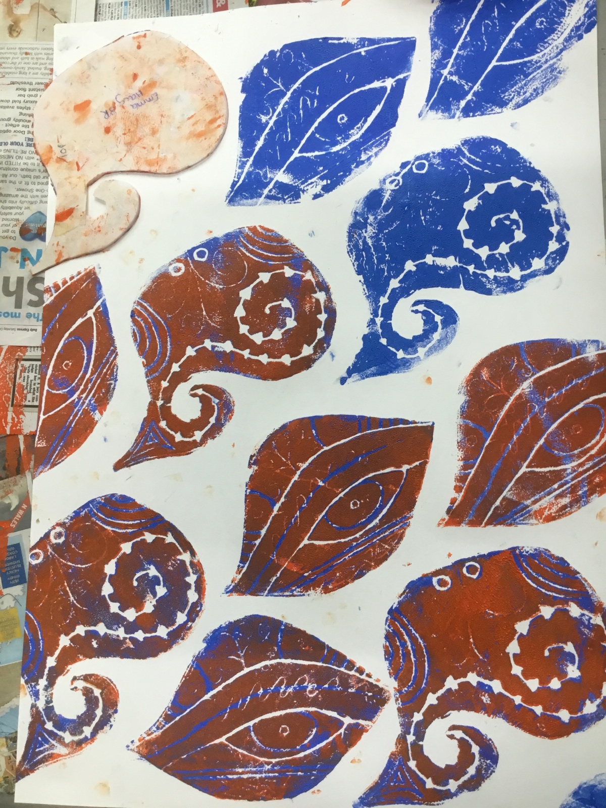 YEAR 8 KLIMT INSPIRED POLY PRINTING TECHNIQUES - Tomlinscote School